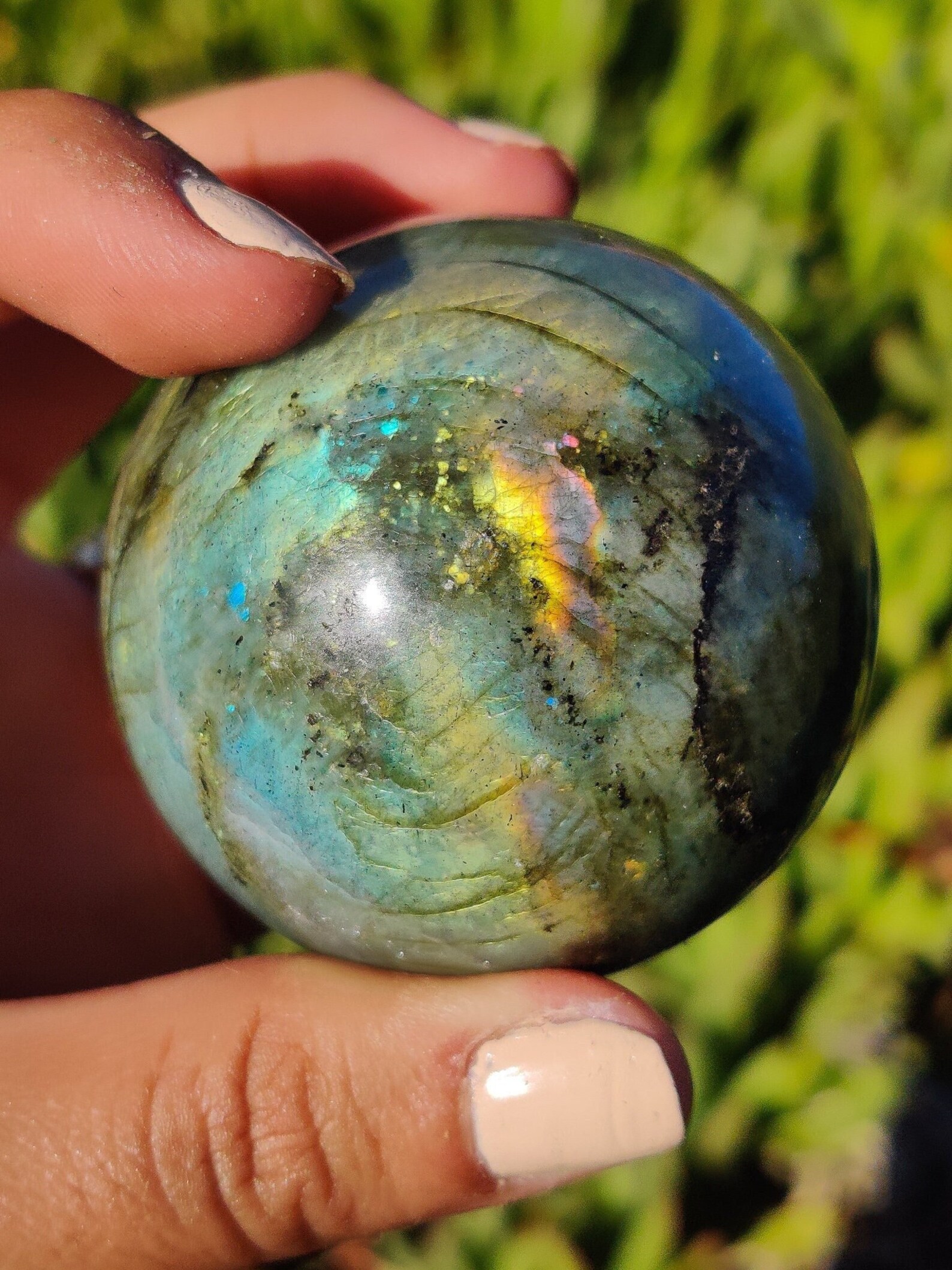 Labradorite Crystal Sphere Labradorite Crystal Ball | Etsy