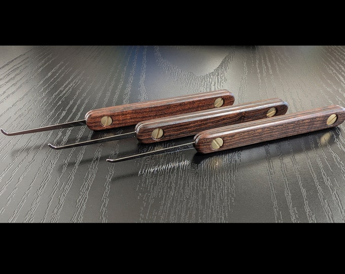 3 Piece Lock Pick Set - Bocote Wood Handles - Wendt + Ratyoke - Etsy