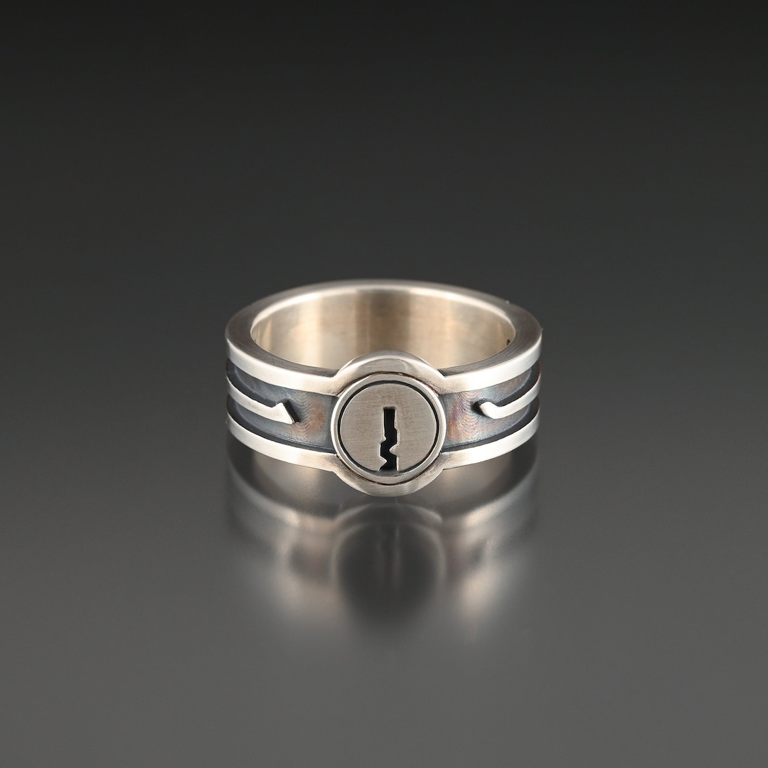 Locksport Ring With Keyway and Lock Picks in Sterling Silver - Etsy