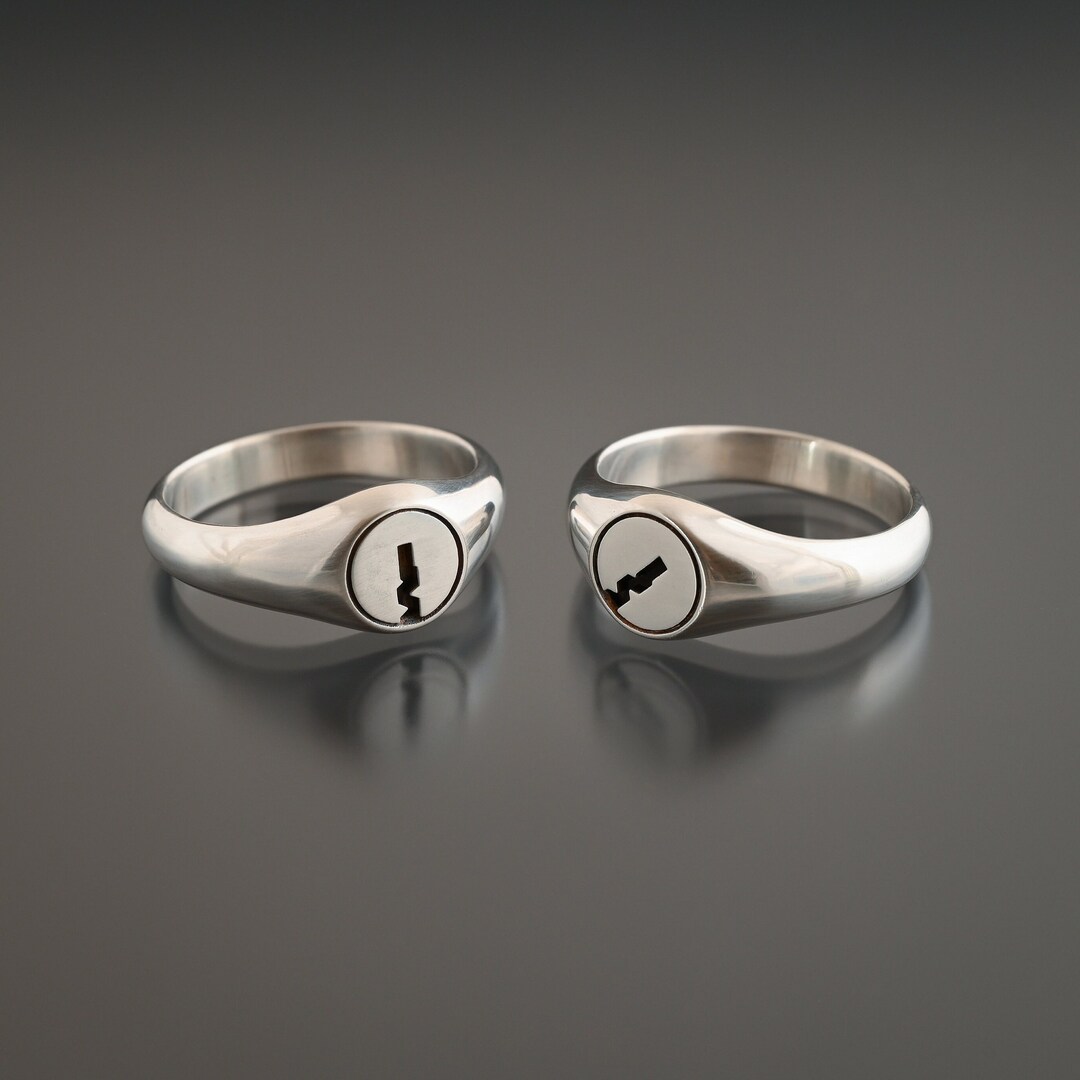 Locksport Ring - Signet Ring With Keyway in Sterling Silver - Etsy