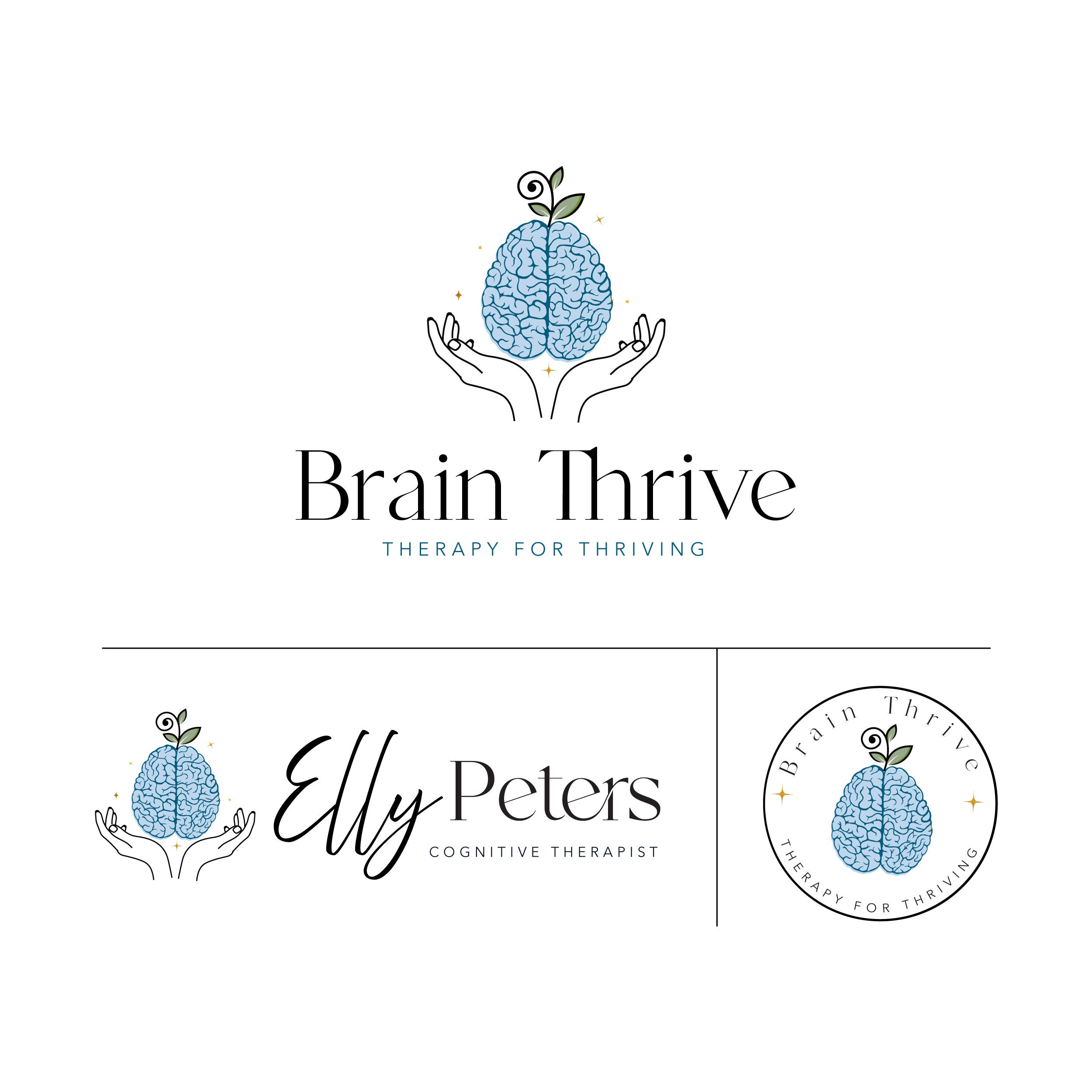 Therapist Logo, Counseling Logo Design, Psychologist Logo, Brain Logo ...
