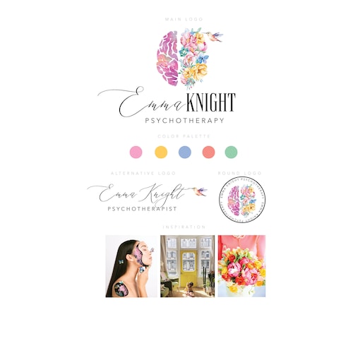 Therapist Logo Counseling Logo Design Psychologist Logo - Etsy