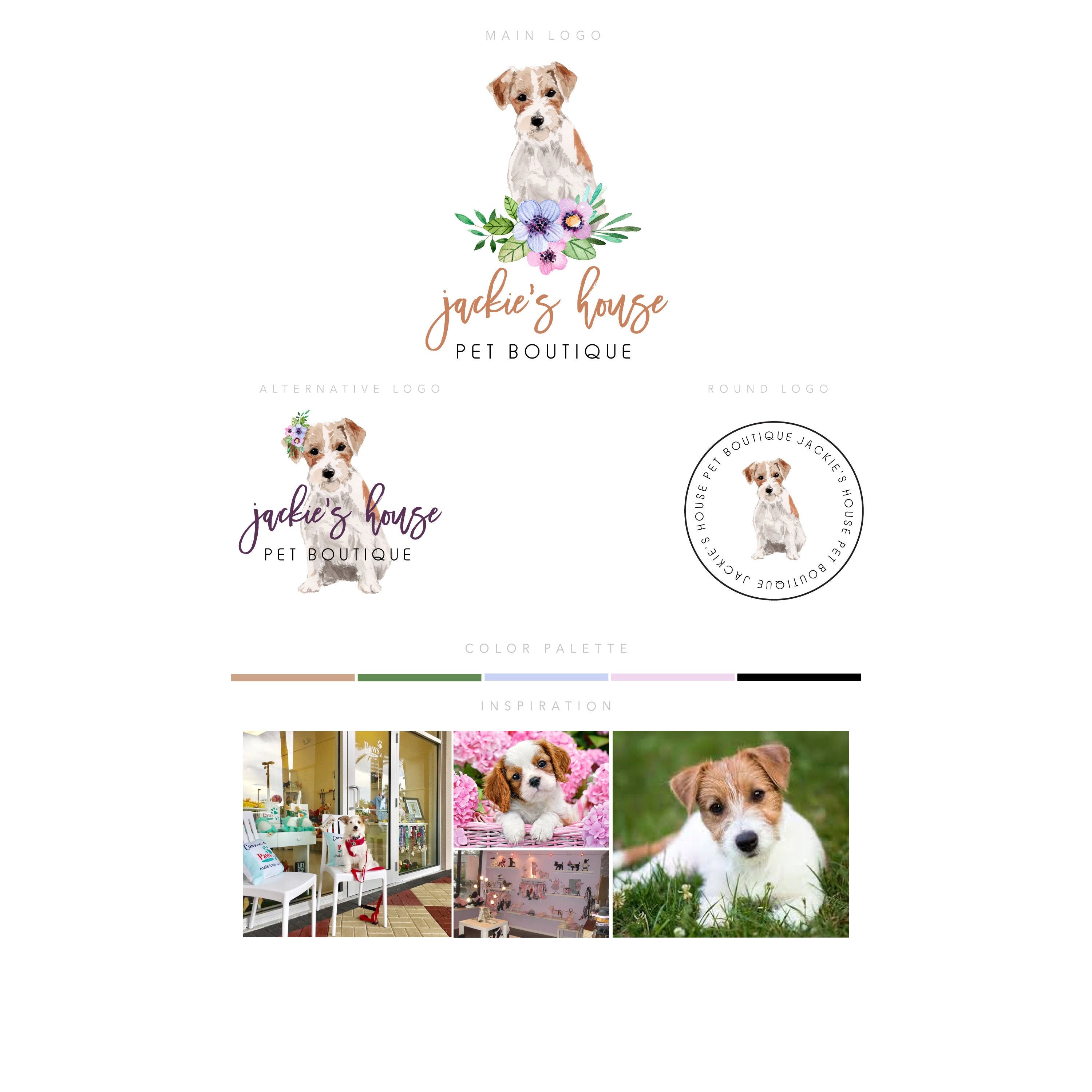 Pet Boutique Logo, Dog Accessories Logo, Pet Spa, Dog Grooming, Dog ...