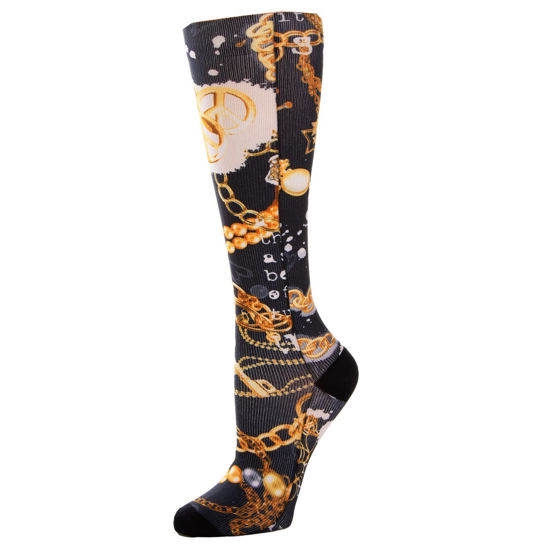 Women's Compression Socks Goldy Knit 8-15mmhg Regular and Queen ...