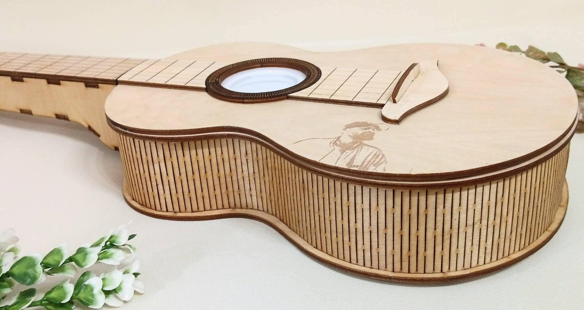 Laser Cut Guitar, Guitar Box for Gift, Guitar Laser Cut File, Vector ...