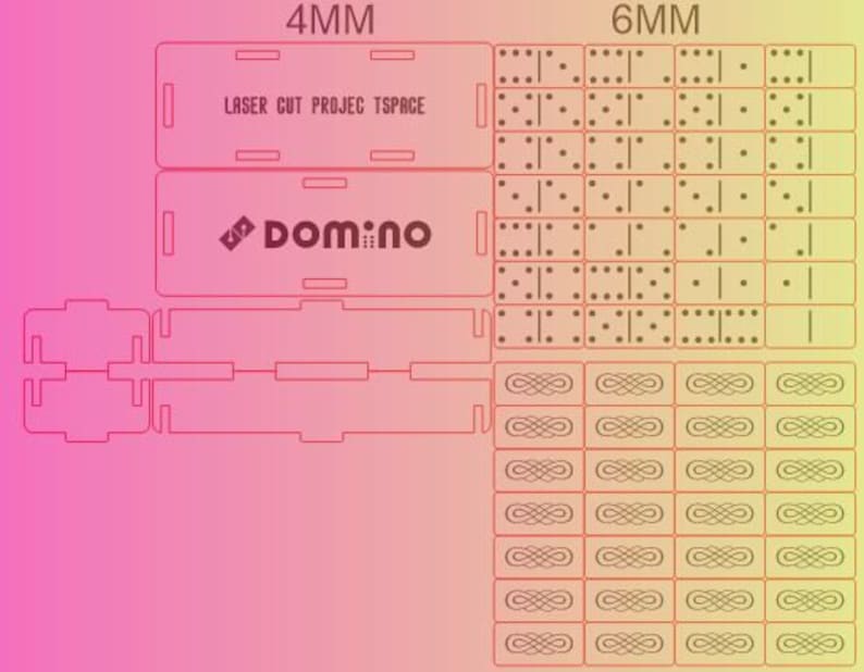 Domino Laser Cut File - Family Game Night - Premium Gift - Travel ...