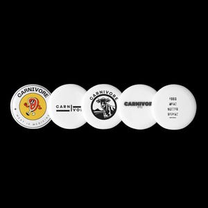 Set of Carnivore Pin Buttons - Etsy