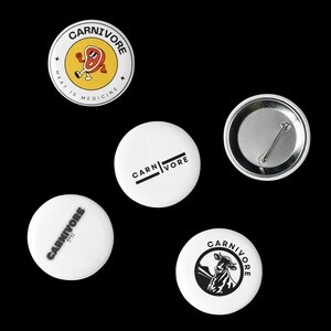 Set of Carnivore Pin Buttons - Etsy