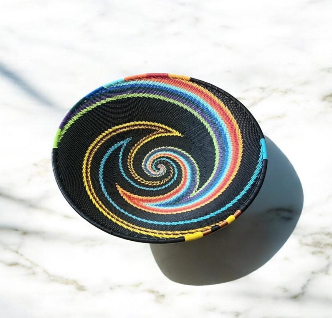 Small Telephone Wire Plate- Bold Swirl - Etsy