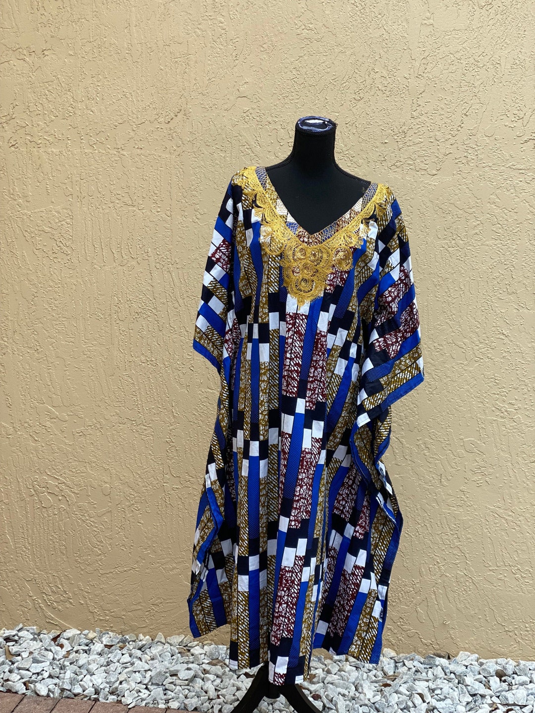 Zulu Traditional Mumu- Blue Bricks - Etsy