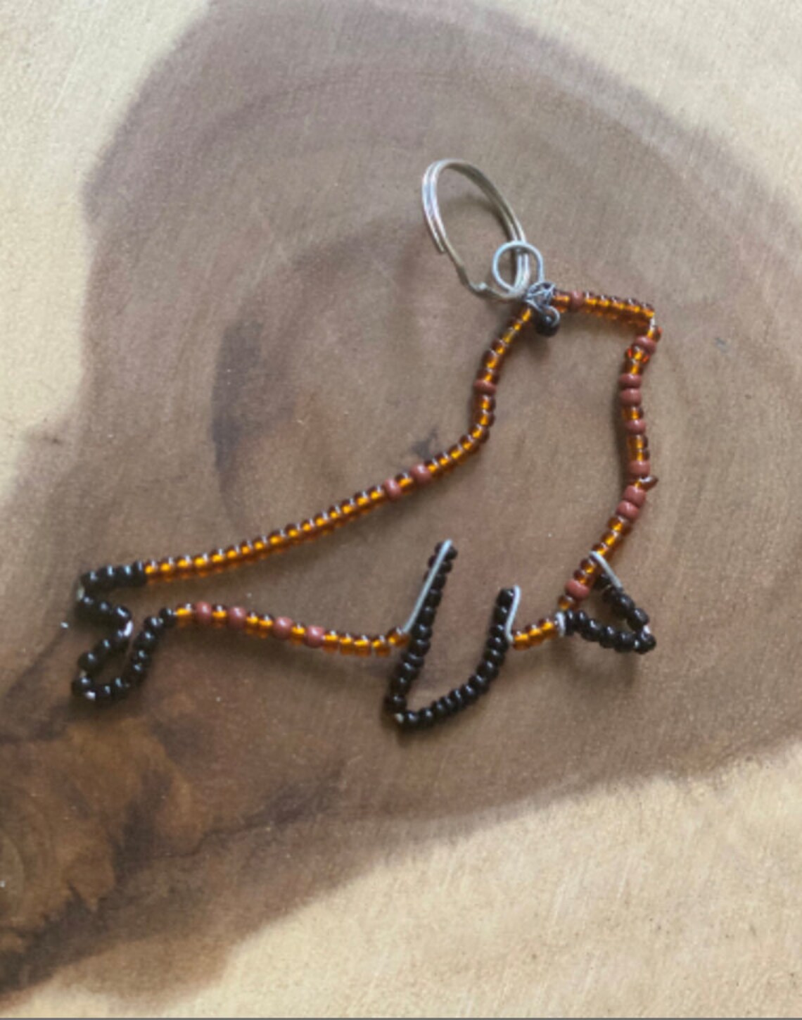 Hand Beaded Seal Keychain - Etsy UK