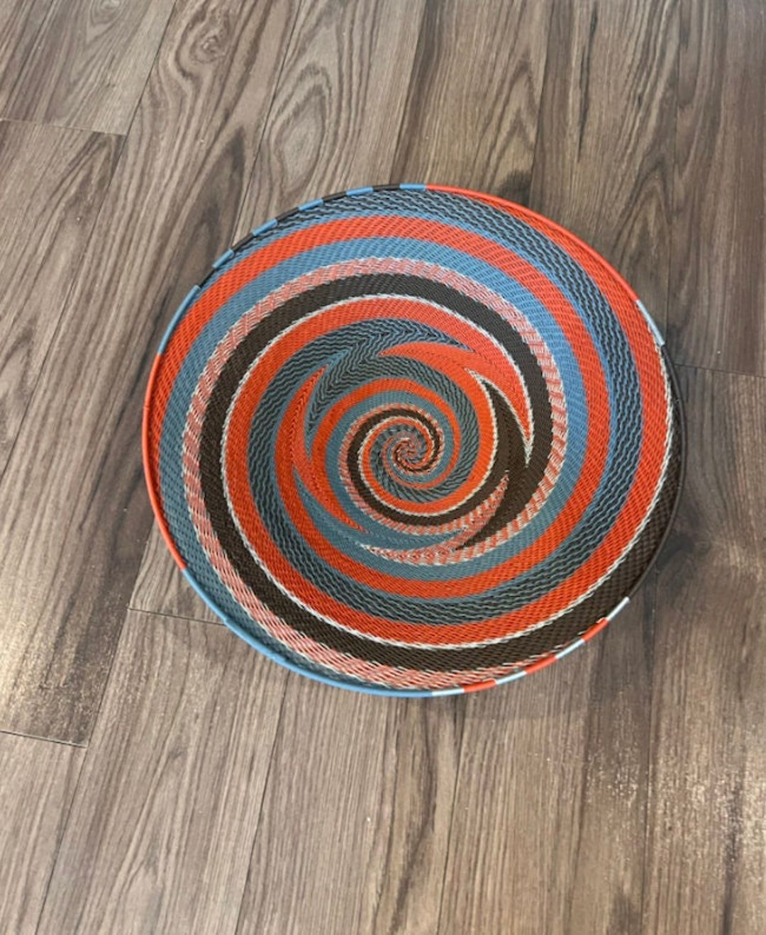 Large Telephone Wire Bowl- Maroon Mix - Etsy