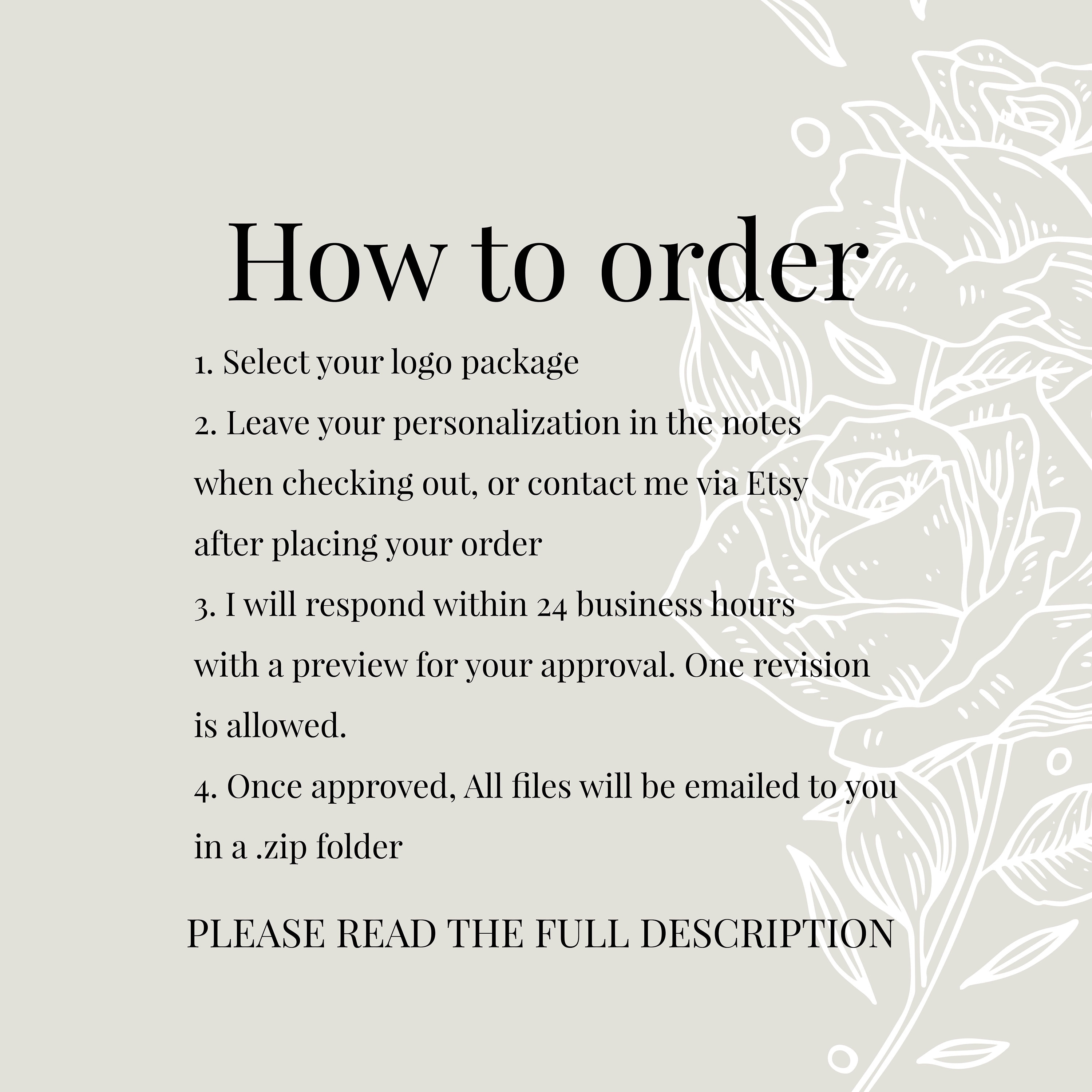 Wildflower Floral Watermark Logo Package, Photography Watermark Logo ...