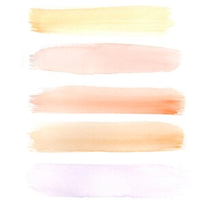Watercolor Brush Strokes Clipart, Brush Strokes, Set of 14 Png Clipart ...