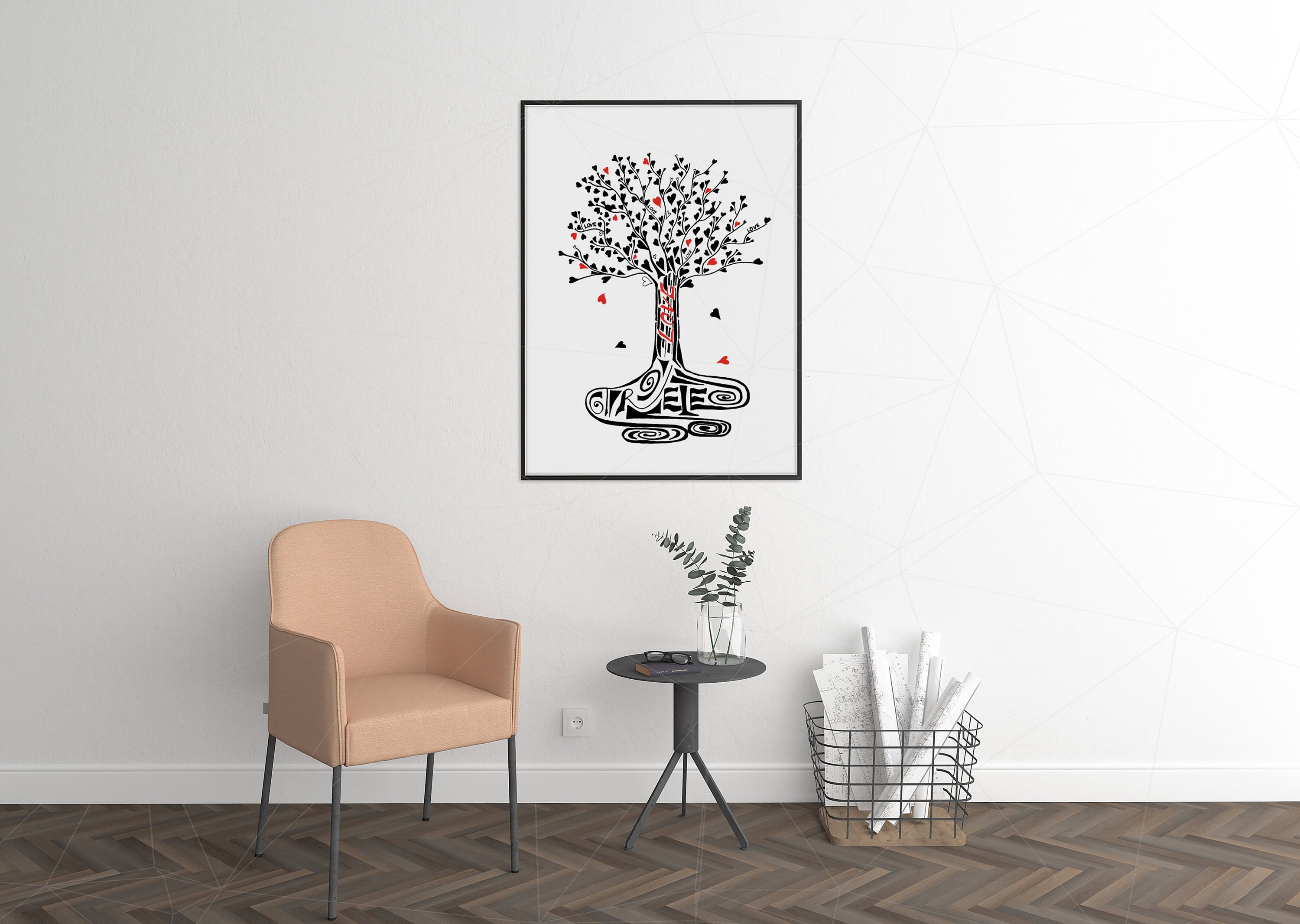 Love TREE Clipart, Heart Tree, Digital Art, Clip Art, Digital Download ...