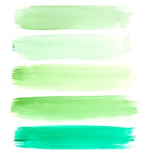 Watercolor Brush Strokes Clipart, Brush Strokes, Set of 15 Png Clipart ...