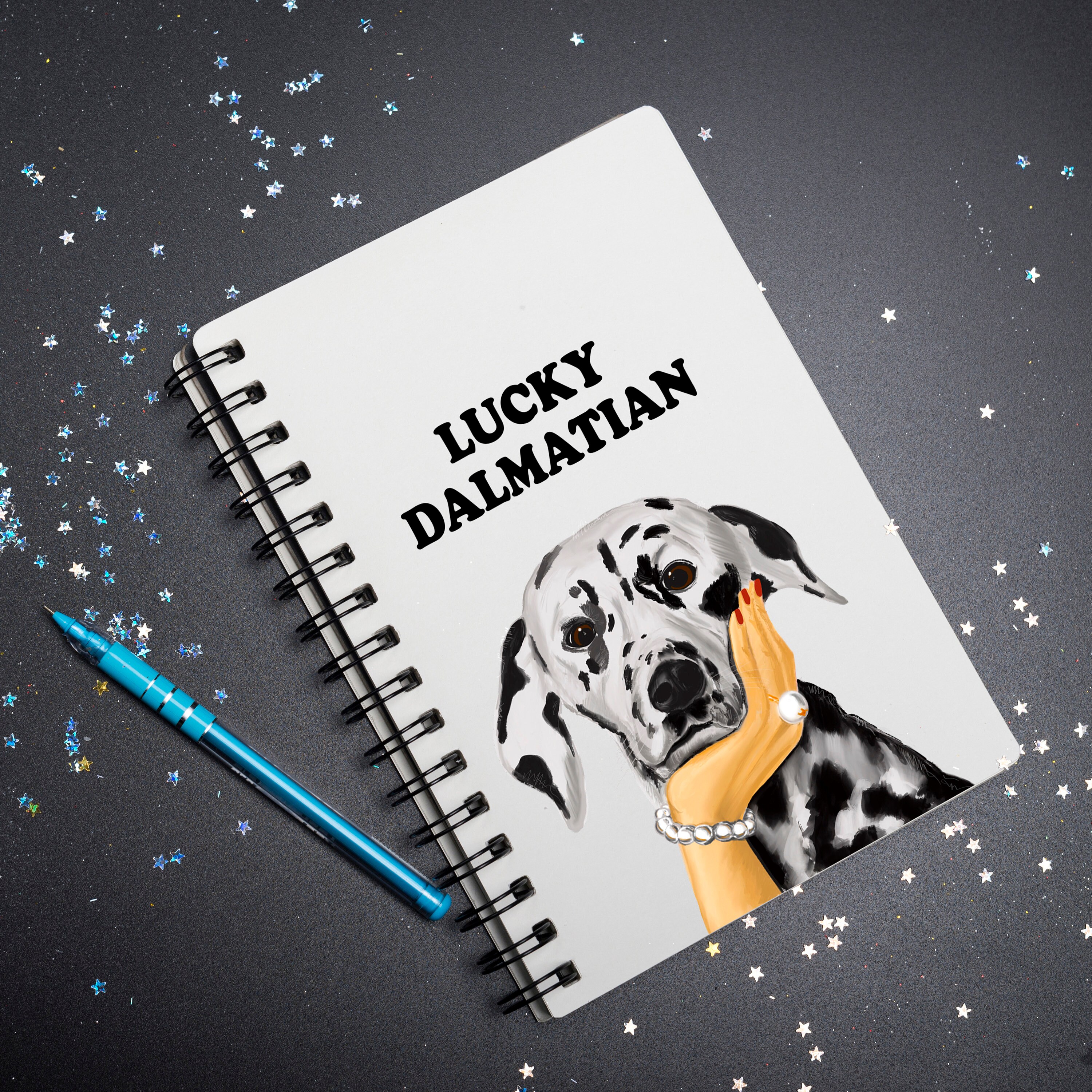 Lucky Dalmatian dalmatian dog dalmatian illustration | Etsy