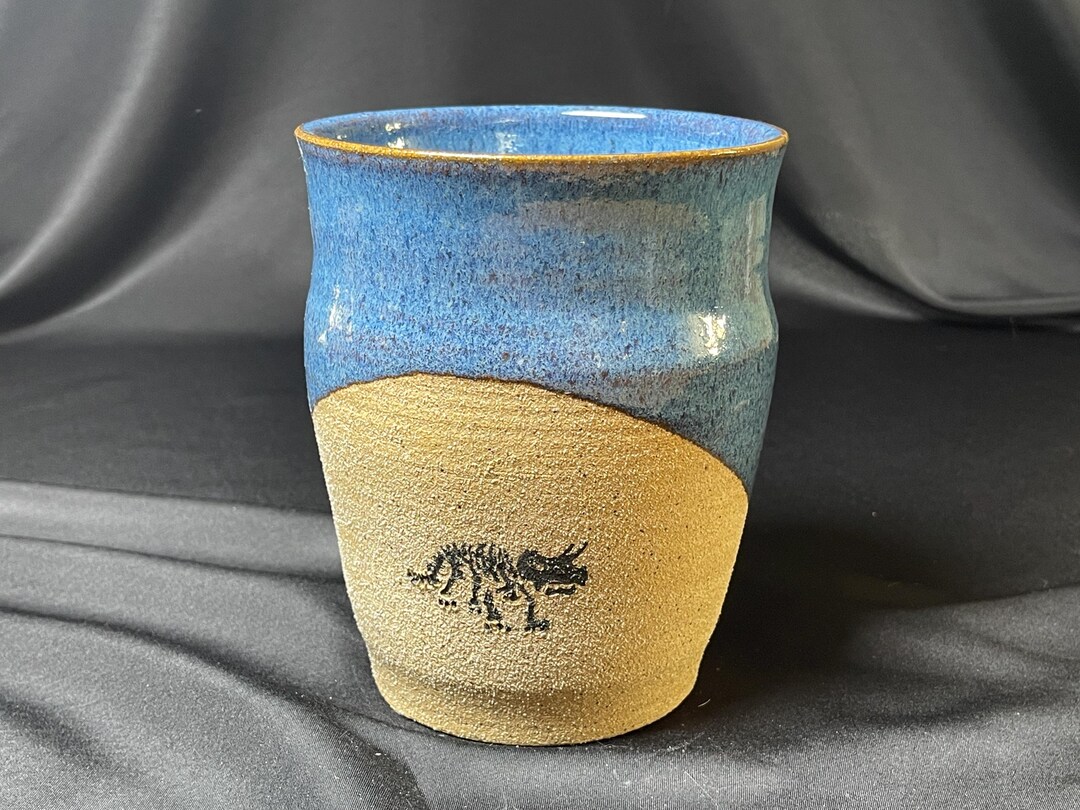 Large Dinosaur Fossil Planter – 1.5 Gallon Handmade Ceramic Pot With ...