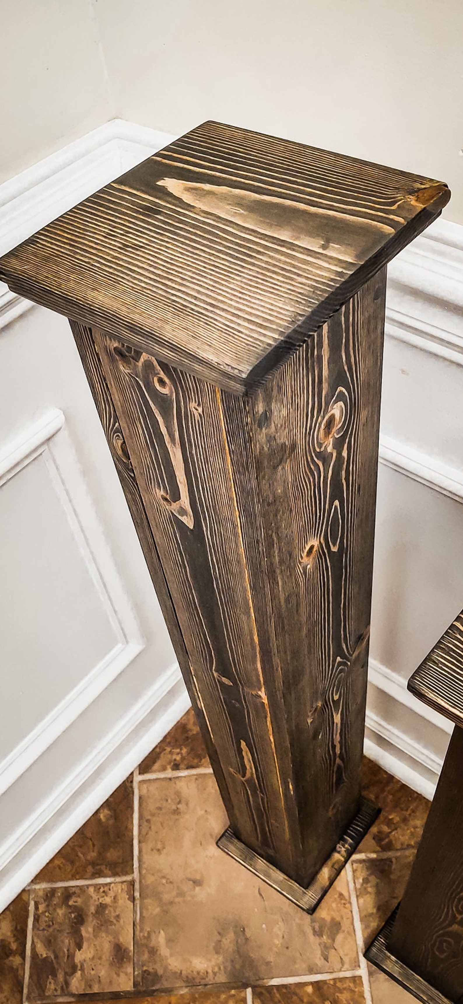 Pair of Handmade Rustic Wood Columns - Etsy