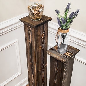 Pair of Handmade Rustic Wood Columns - Etsy