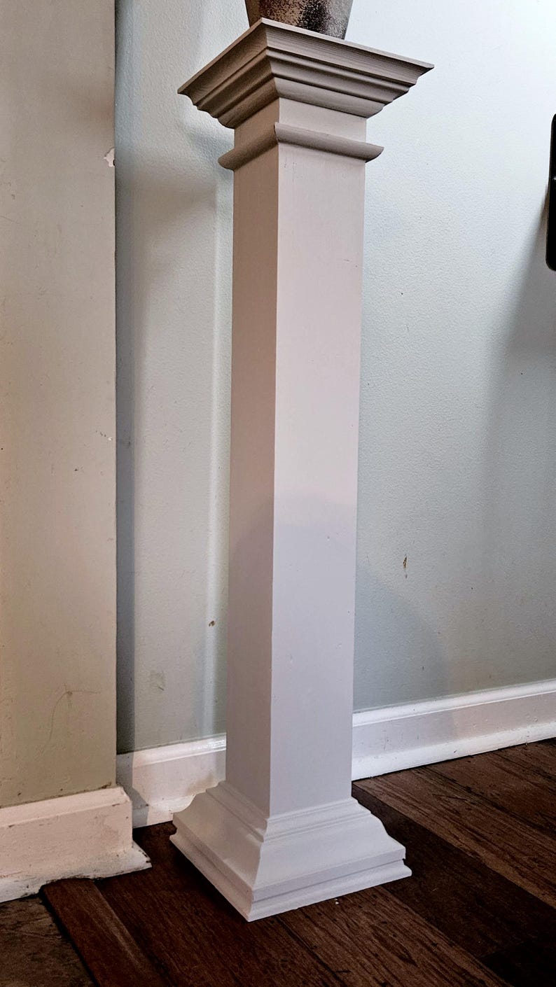 American-made Decorative Wooden Column for Home Decor, Stand for Vases ...