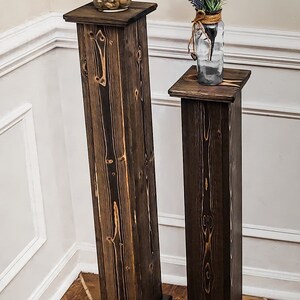 Pair of Handmade Rustic Wood Columns | Etsy