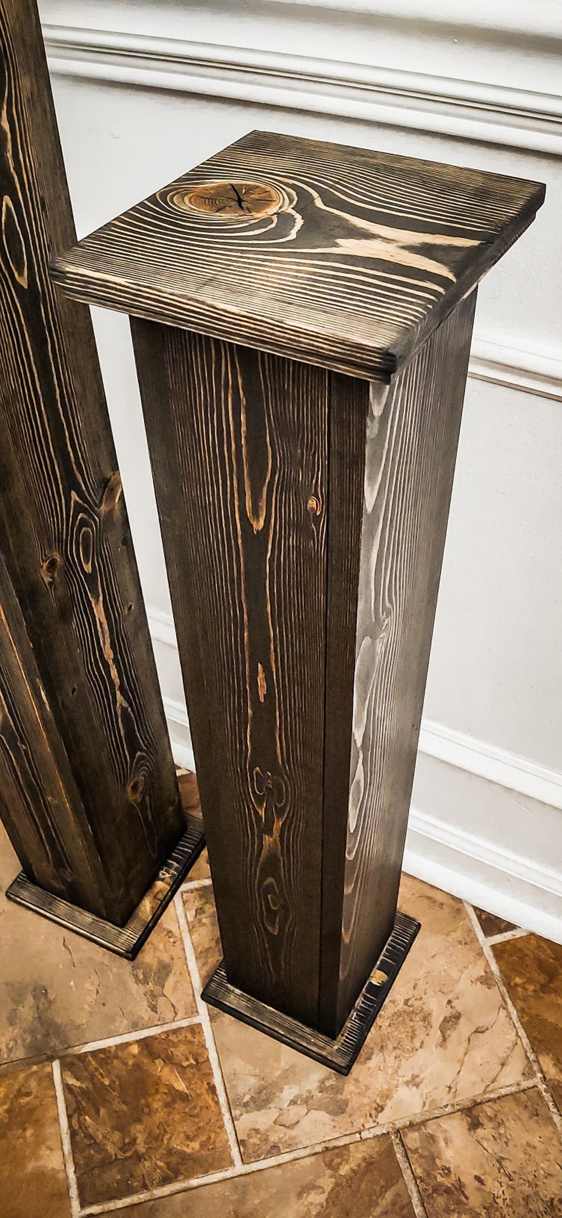 Pair of Handmade Rustic Wood Columns - Etsy