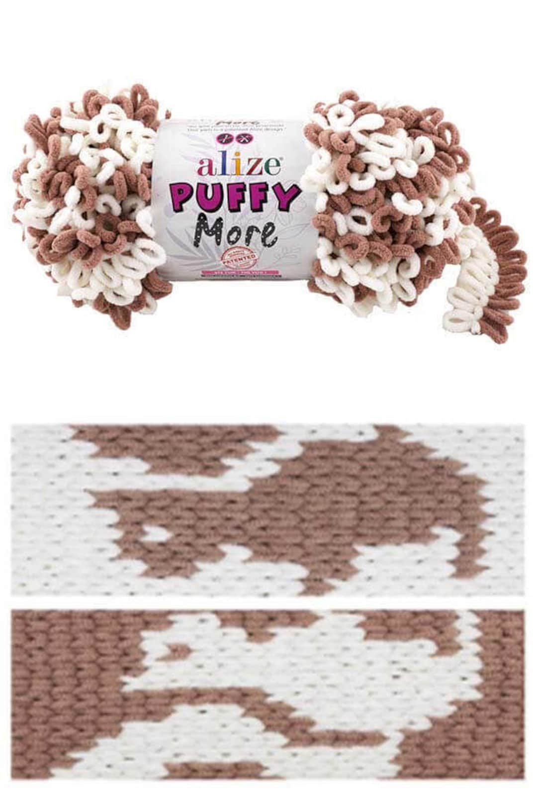 Alize Puffy More, Loop Yarn, No Needle, No Hook, Hand Knitting, Finger ...