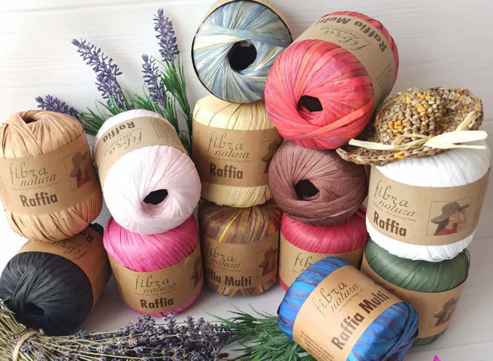 Raffia Yarn Fibranatura Natural Raffia Yarn 100% Cellulose | Etsy