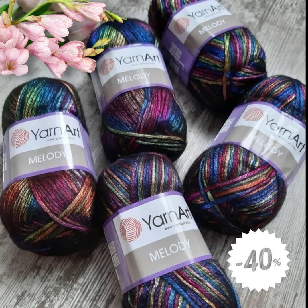 Sparkle Wool Blend Yarn: Metallic Knit & Crochet - Yarnart Melody - Etsy