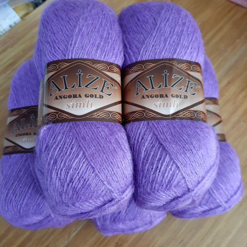 Alize Angora Gold Simli Free Shipping 5x100 Gr - Etsy