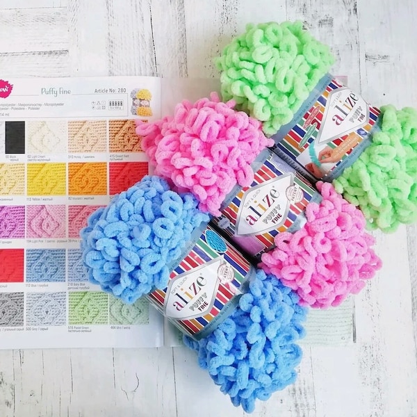 Alize Puffy Yarn - Etsy