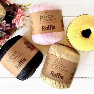 Raffia Yarn Fibranatura, Natural Raffia Yarn , 100% Cellulose Yarn ...