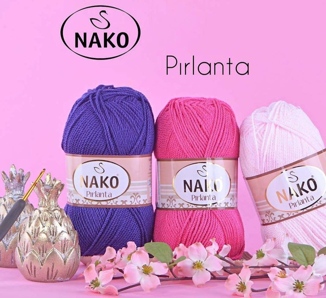 NAKO PIRLANTA Acrylic Yarn: Amigurumi, Knitting & Crochet - Etsy