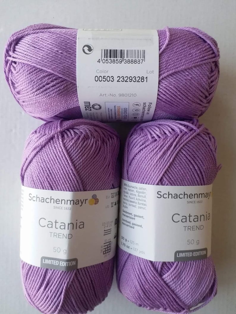 Schachenmayr Catania Cotton Yarn: Mercerized Amigurumi Crochet - Etsy ...