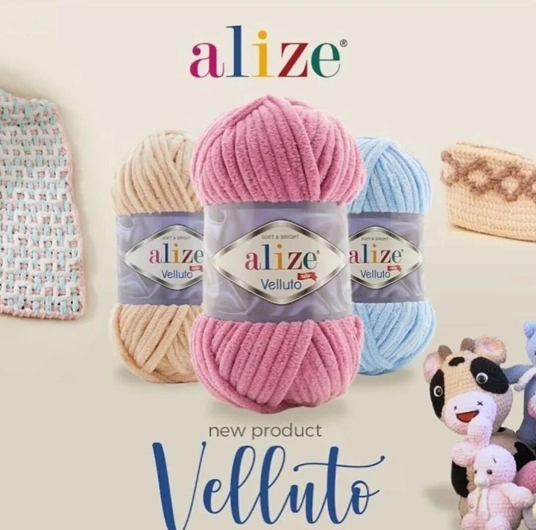 Alize Velluto Baby Yarn: Super Bulky Plush Micropolyester - Etsy