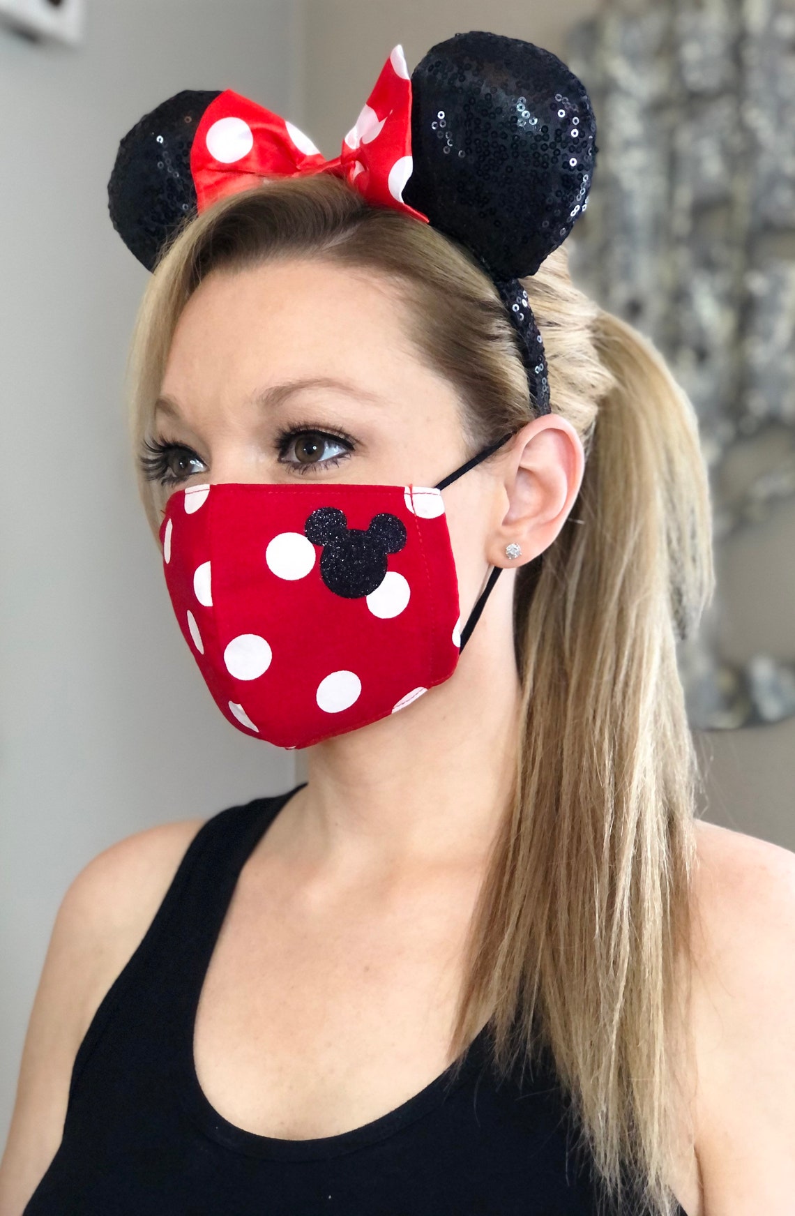Mickey Mouse Face Mask/ Minnie Mouse Face Mask/ Disney Mask/ | Etsy