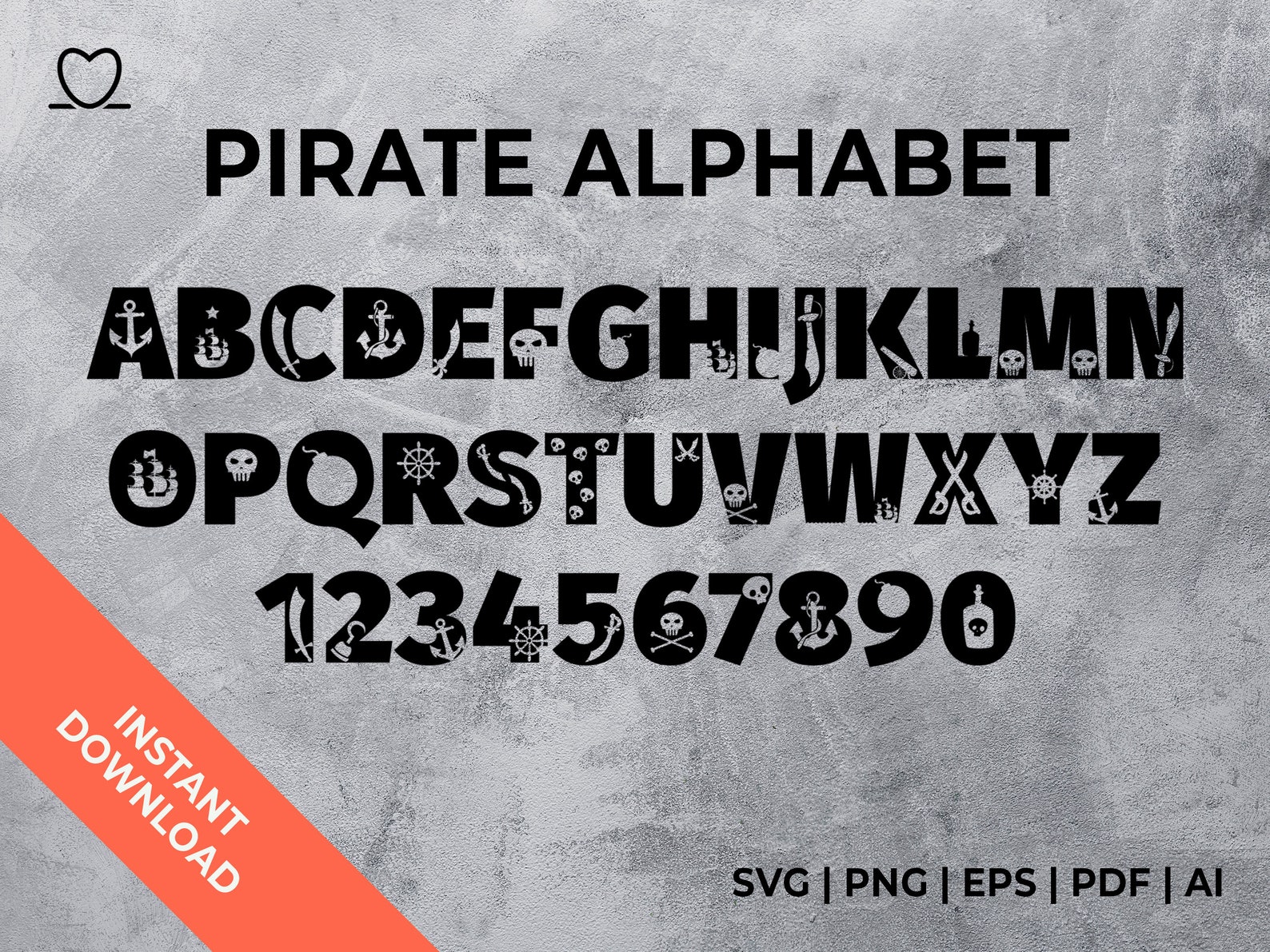 Pirate Letters SVG / Kids Alphabet SVG / Cricut Pirate - Etsy
