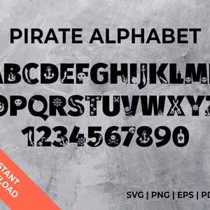 Pirate Letters SVG / Kids Alphabet SVG / Cricut Pirate - Etsy