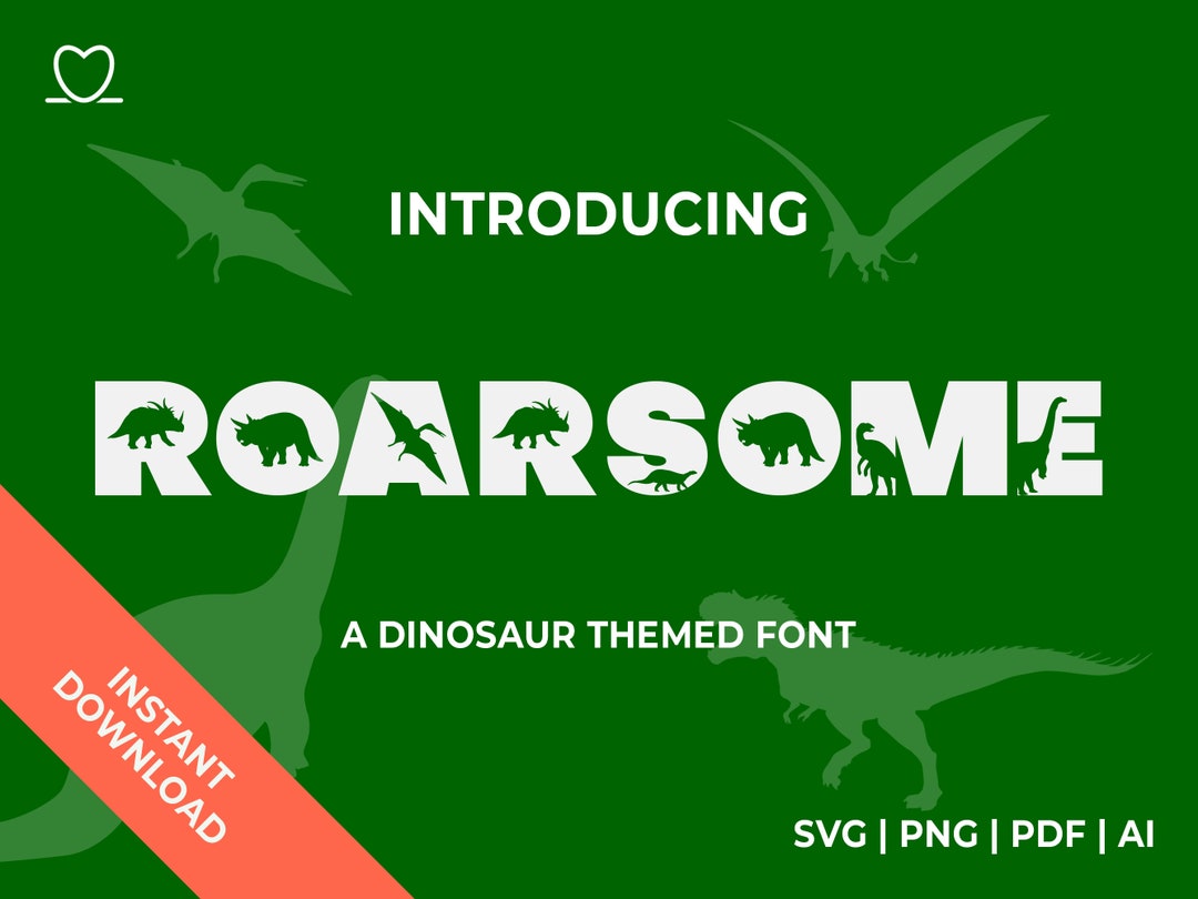 Dinosaur Letters SVG / Dino Alphabet SVG / Kids Room Decor / Birthday ...