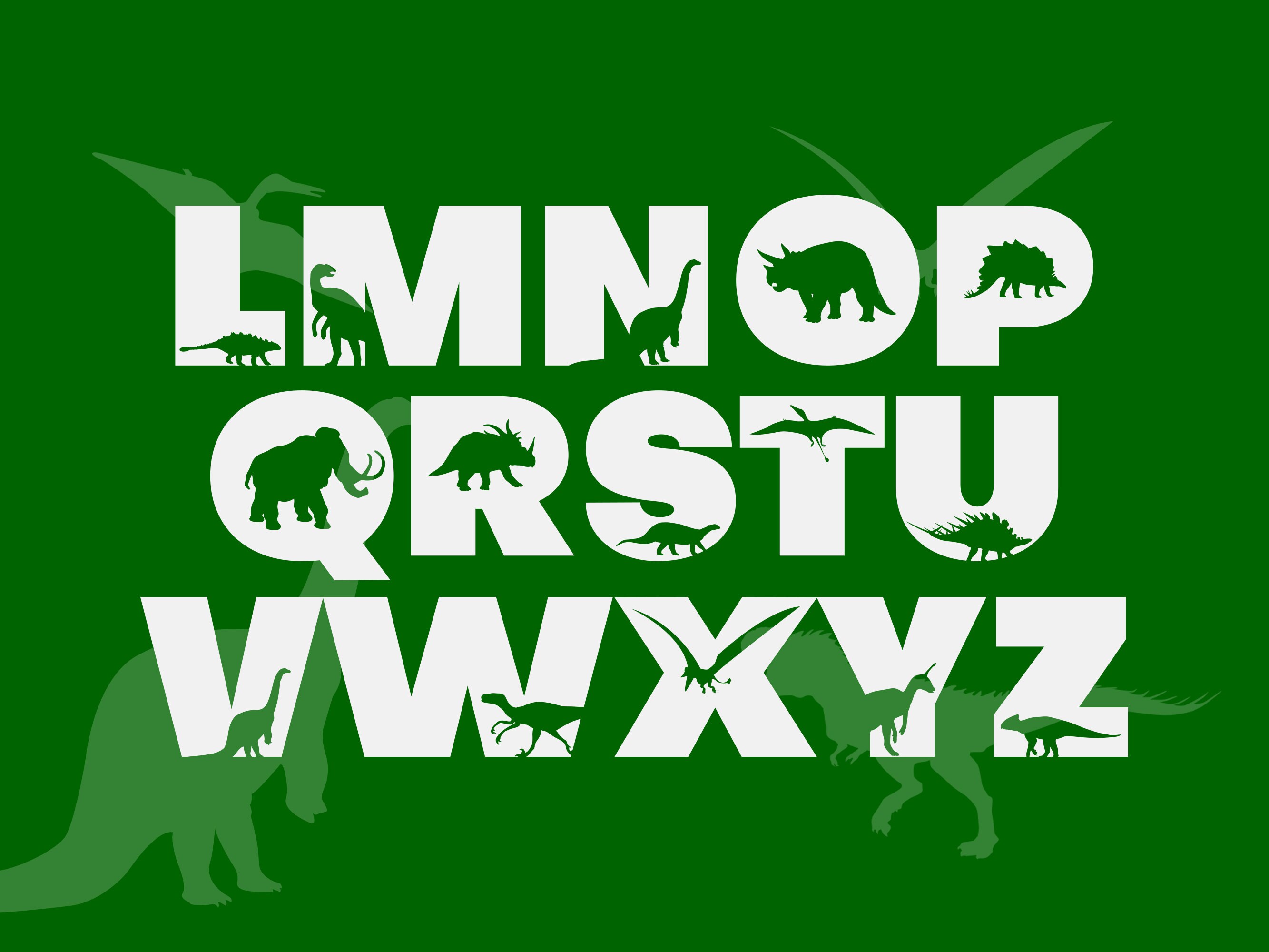 Dinosaur Letters SVG / Dino Alphabet SVG / Kids Room Decor / - Etsy
