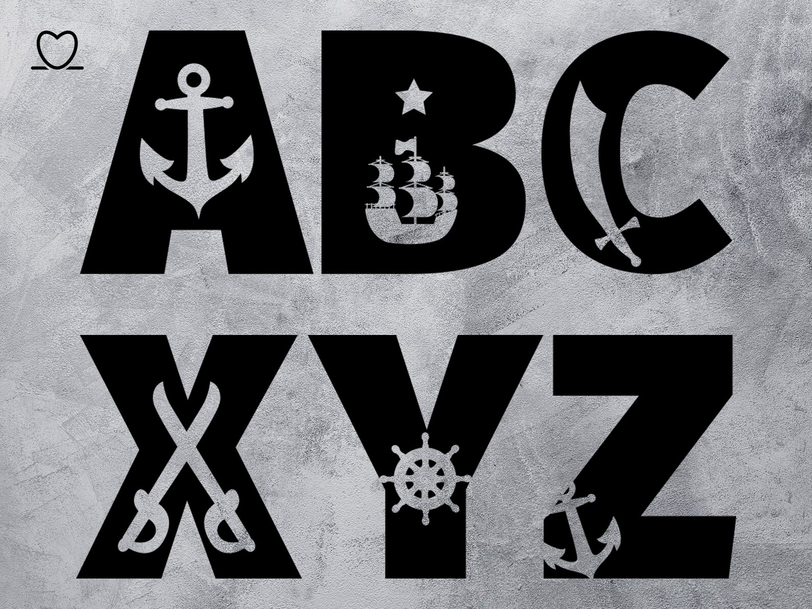 Pirate Letters SVG / Kids Alphabet SVG / Cricut Pirate - Etsy