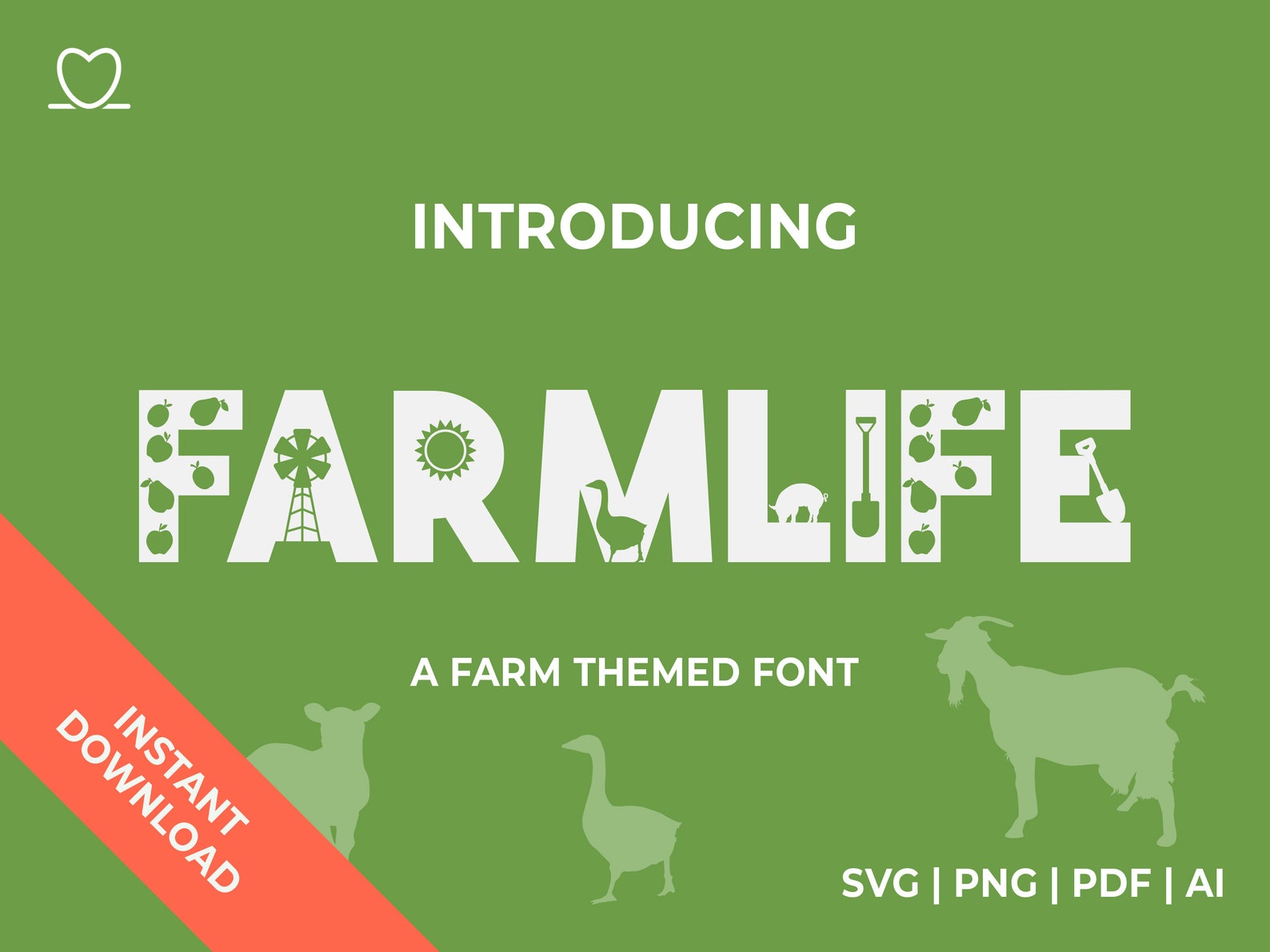 Farm Animal SVG + PNG / Farmhouse Clipart Alphabet / Numbers & Letters ...