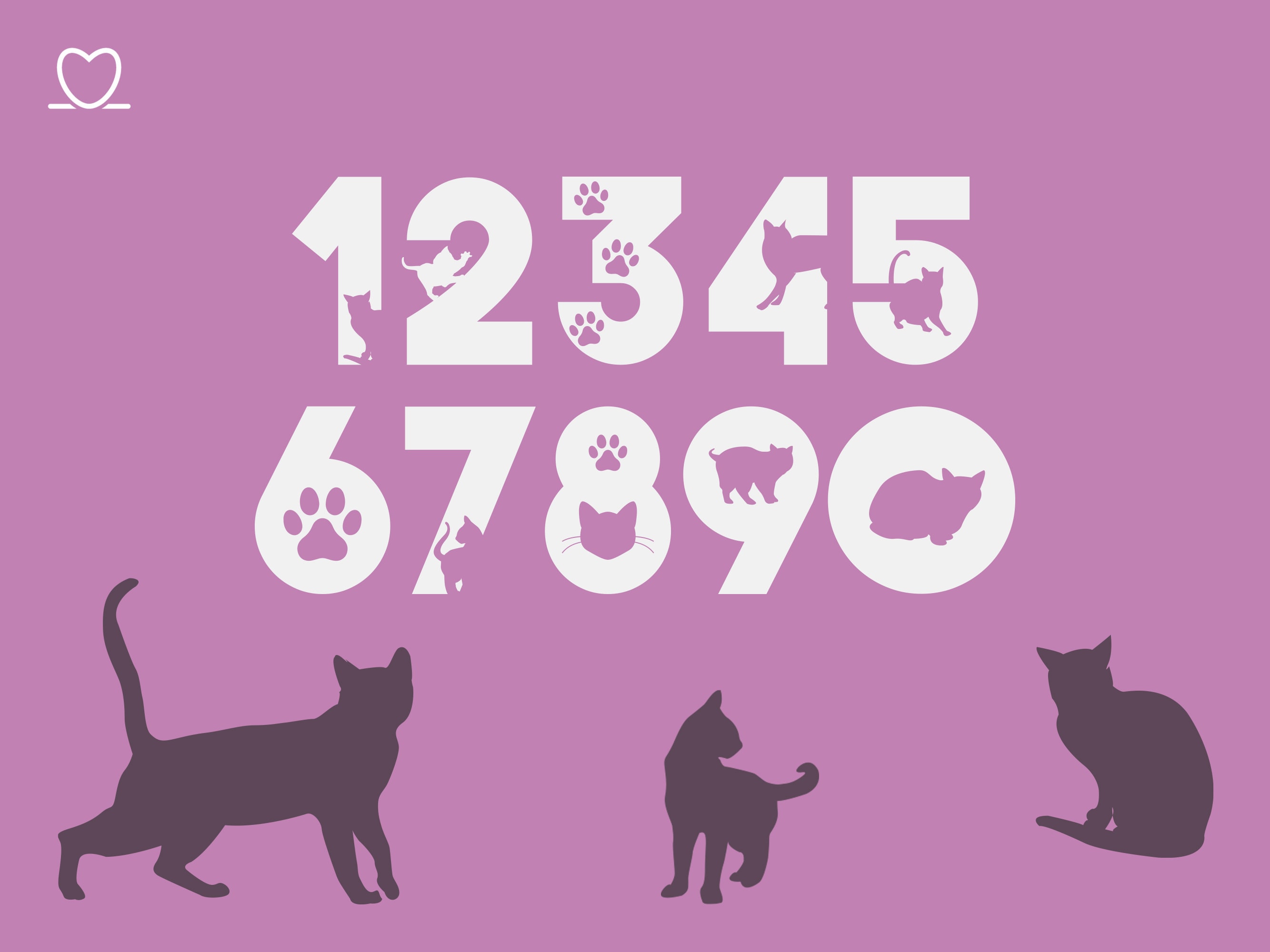 Cat Alphabet SVG PNG / Cute Kitten Numbers & Letters Stencil para ...