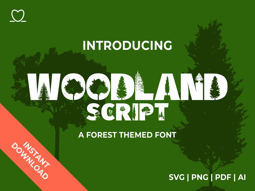 Forest Alphabet SVG + PNG / Tree Silhouette Letters to Use as Cut Files ...