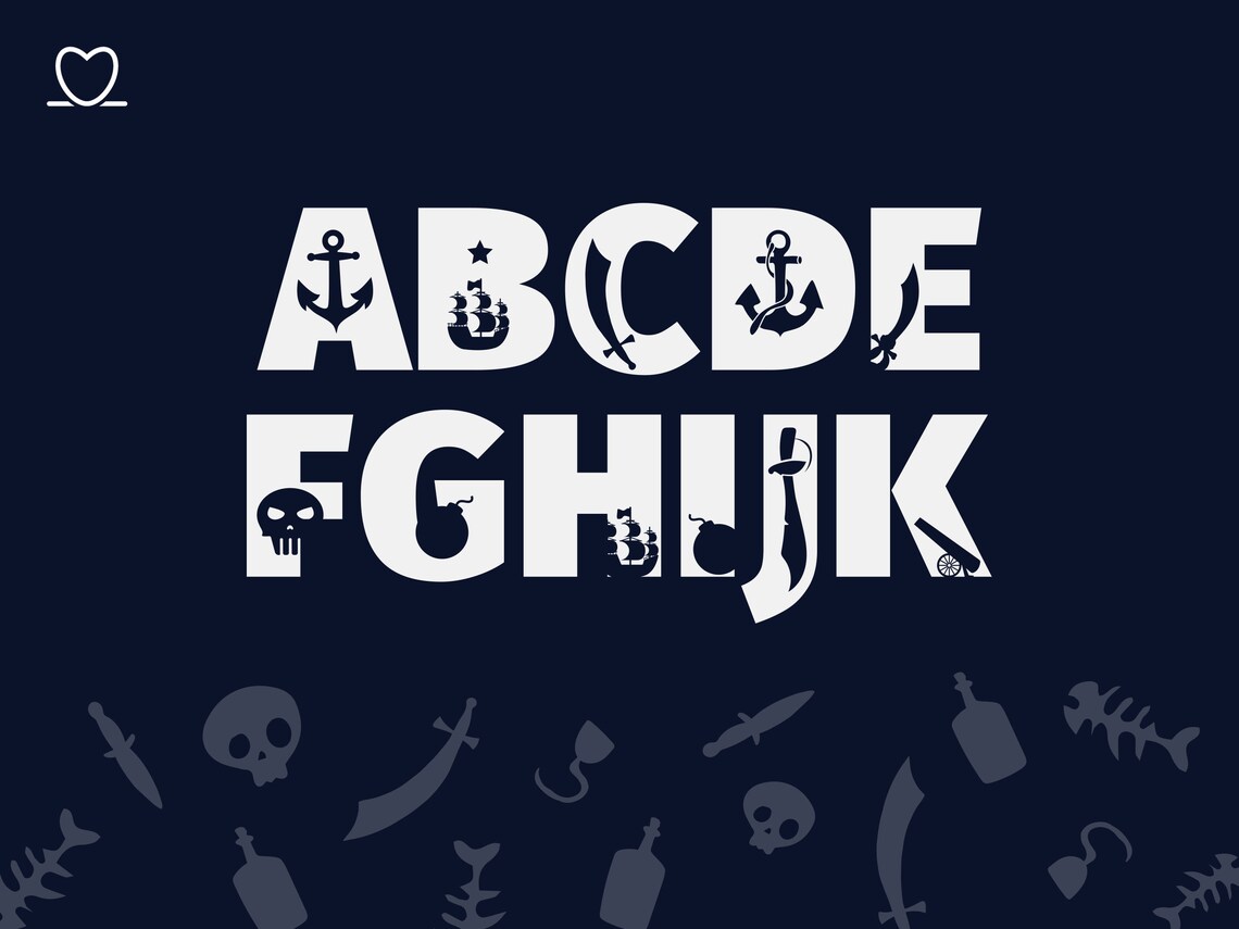 Pirate Letters SVG / Kids Alphabet SVG / Cricut Pirate Alphabet ...