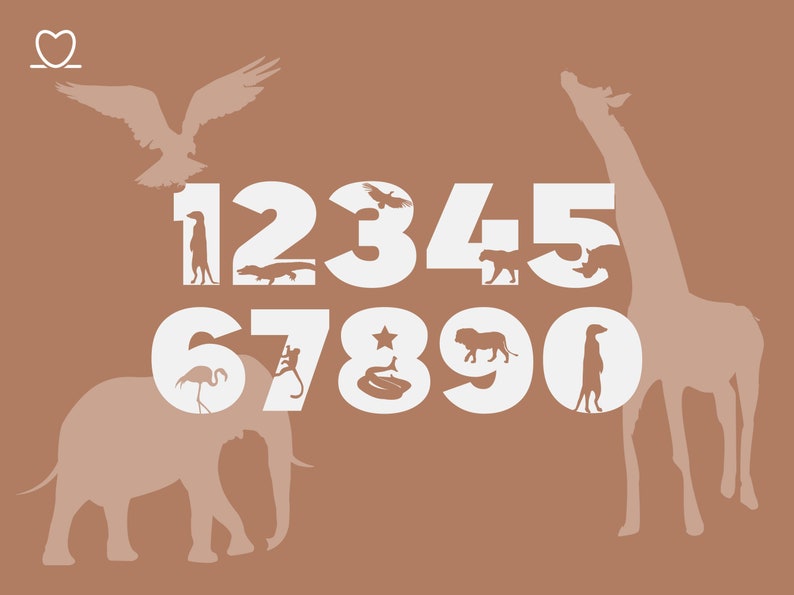 Safari Animals SVG / Jungle Wildlife Font / Wild Numbers & Letters ...