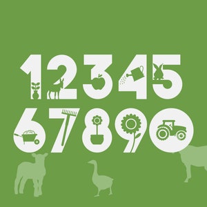 Farm Animal SVG + PNG / Farmhouse Clipart Alphabet / Numbers & Letters ...