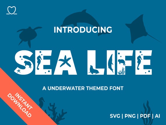 Letras de mar SVG / Alfabeto del océano / Letras para niños / - Etsy México