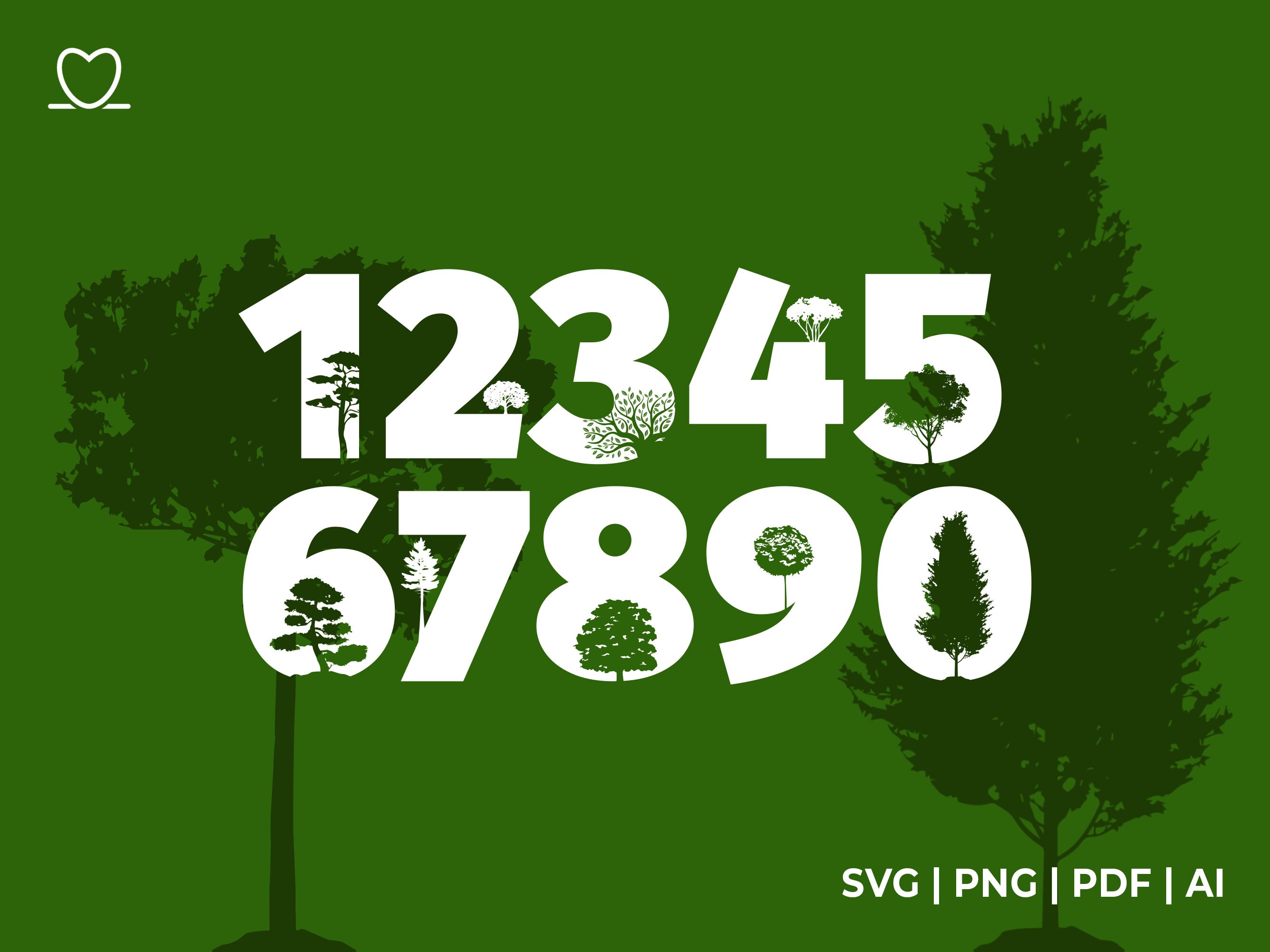 Forest Alphabet SVG + PNG / Tree Silhouette Letters to Use as Cut Files ...